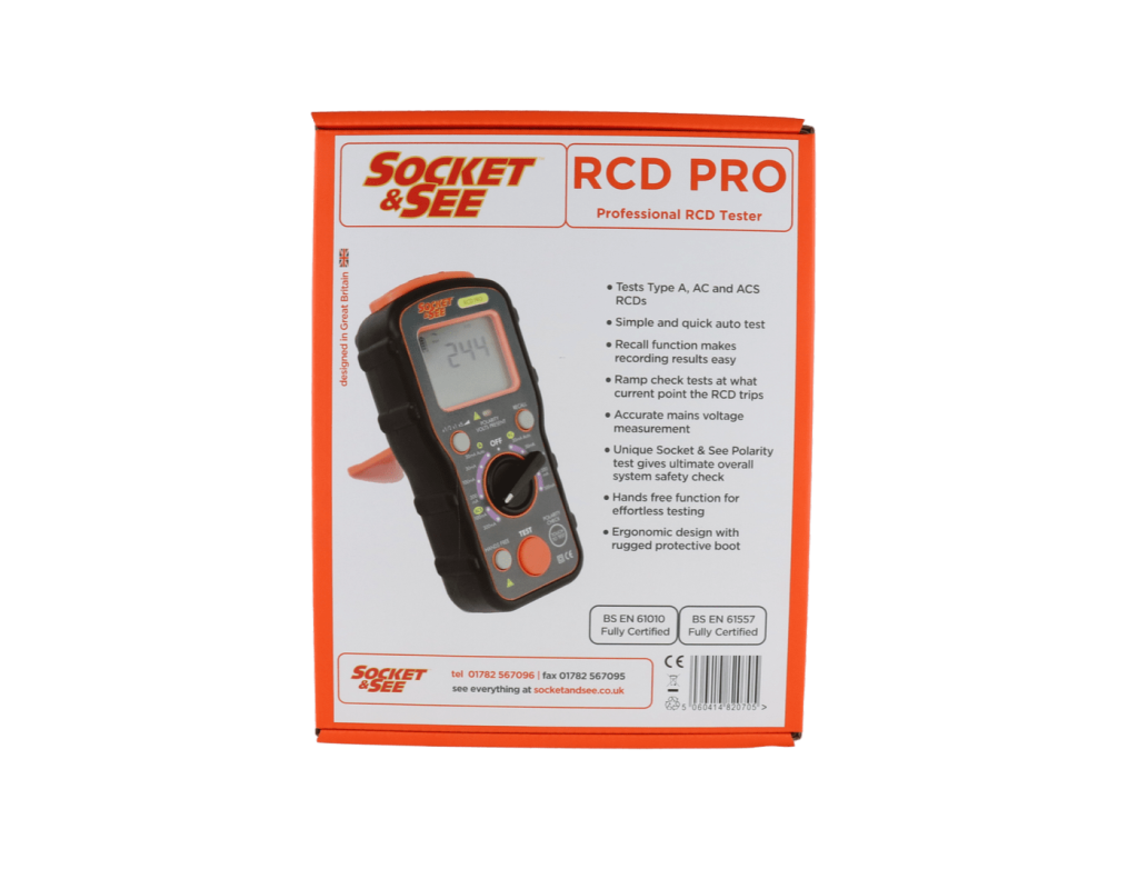 SOCKET & SEE RCD PRO PROFESSIONAL RCD TESTER - Socket & See